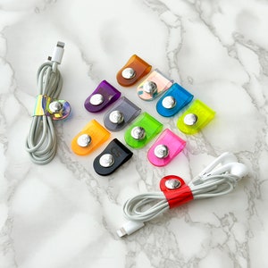 Personalized Earbud Organizer, Earbud Holder, Cable Clips, Cord Holder ...
