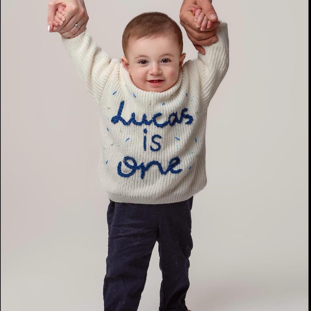 Personalized Baby Birthday Jumper/custom Birthday Outfit Jumper/ Custom ...
