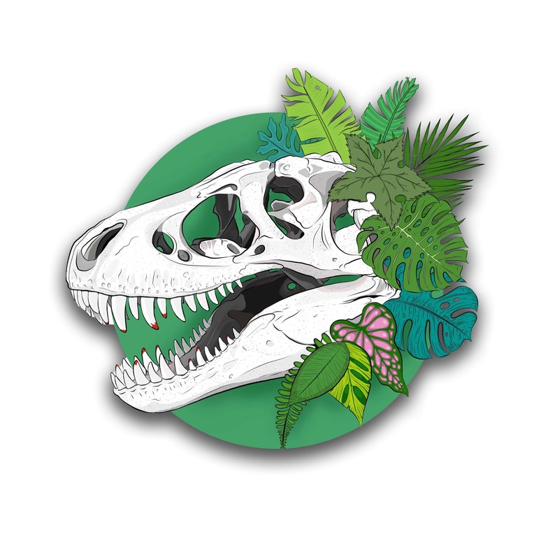 Tyrannosaurus Rex Boho Jungle Sticker- Movie Geek Decal for Phone ...