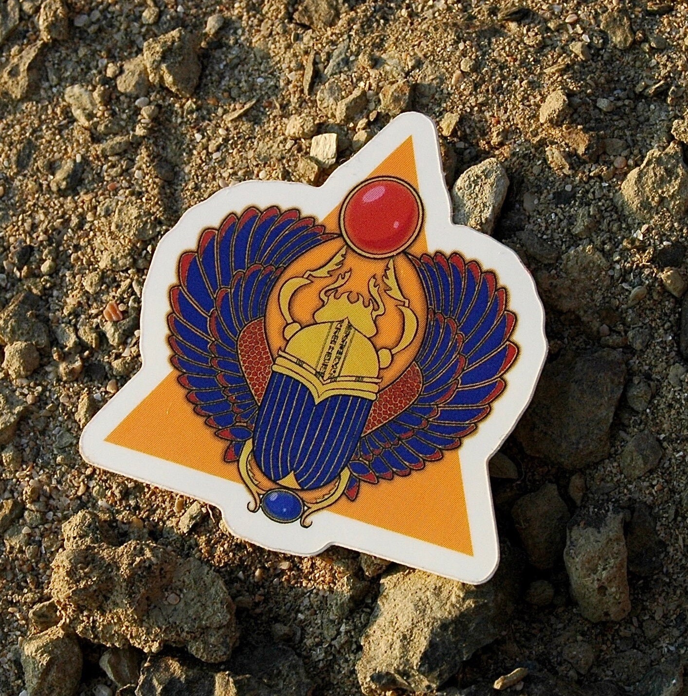 Egyptian Golden Scarab Sticker- Movie Geek Decal for Phone Laptop ...