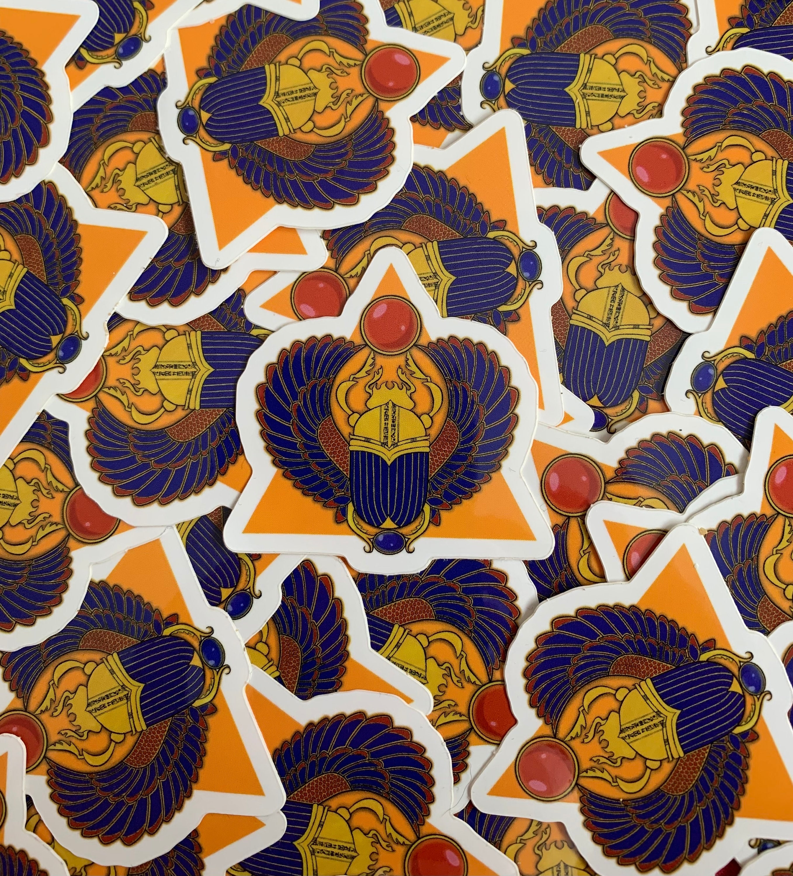 Egyptian Golden Scarab Sticker- Movie Geek Decal for Phone Laptop ...