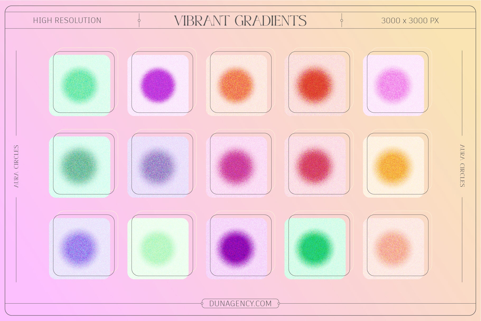 AURA - radial grainy gradients backgrounds, aesthetic gradients, IG ...