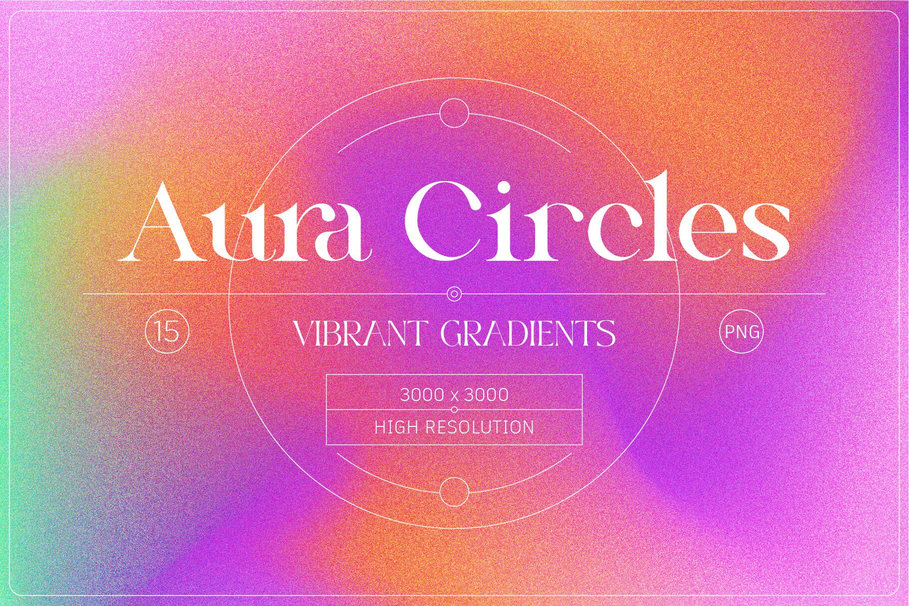 AURA - radial grainy gradients backgrounds, aesthetic gradients, IG ...