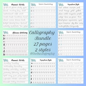 Hand Lettering Worksheets - Etsy