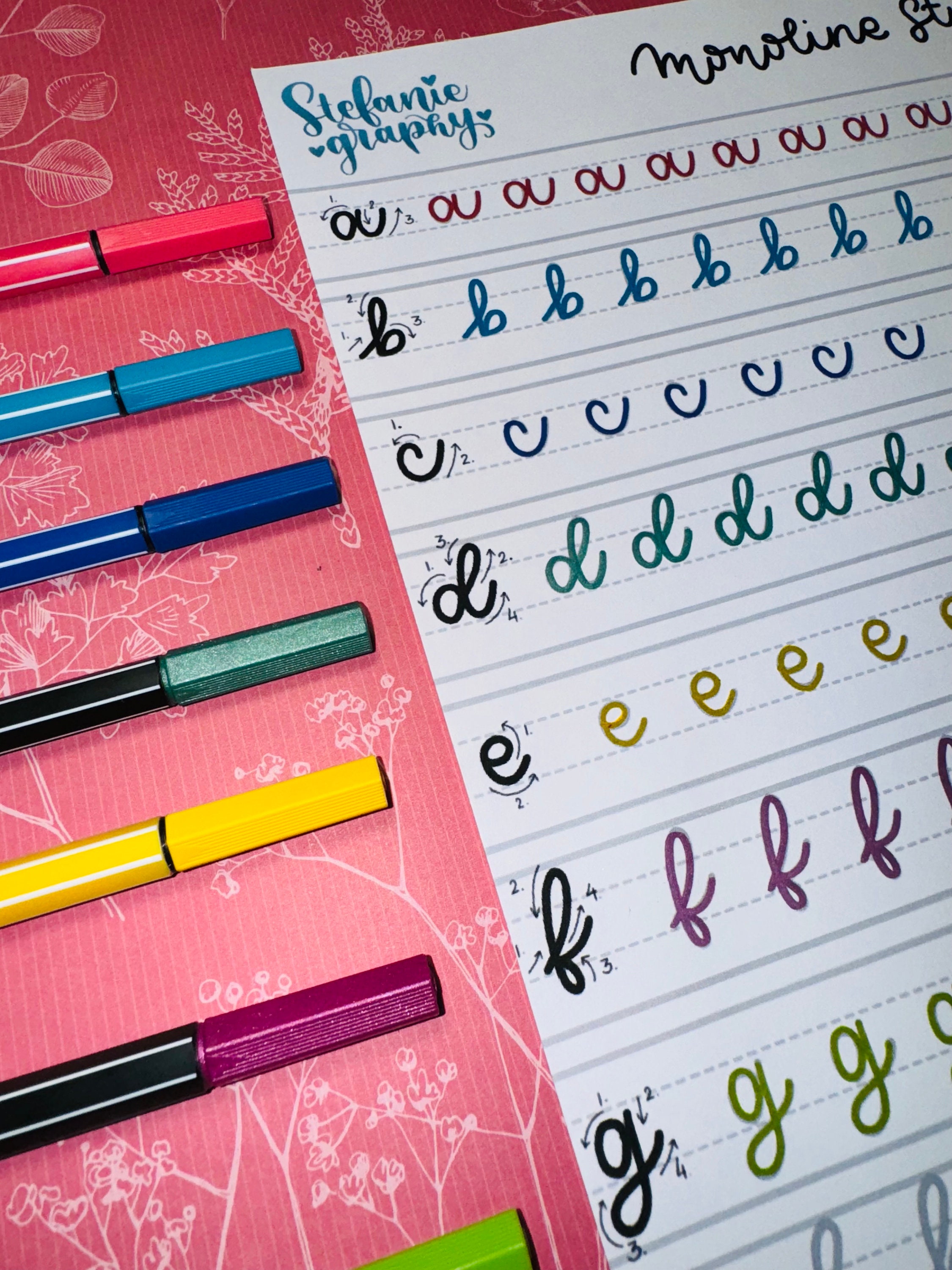 Instant Download Calligraphy Book, Printable Worksheet, Pen Calligraphy ...