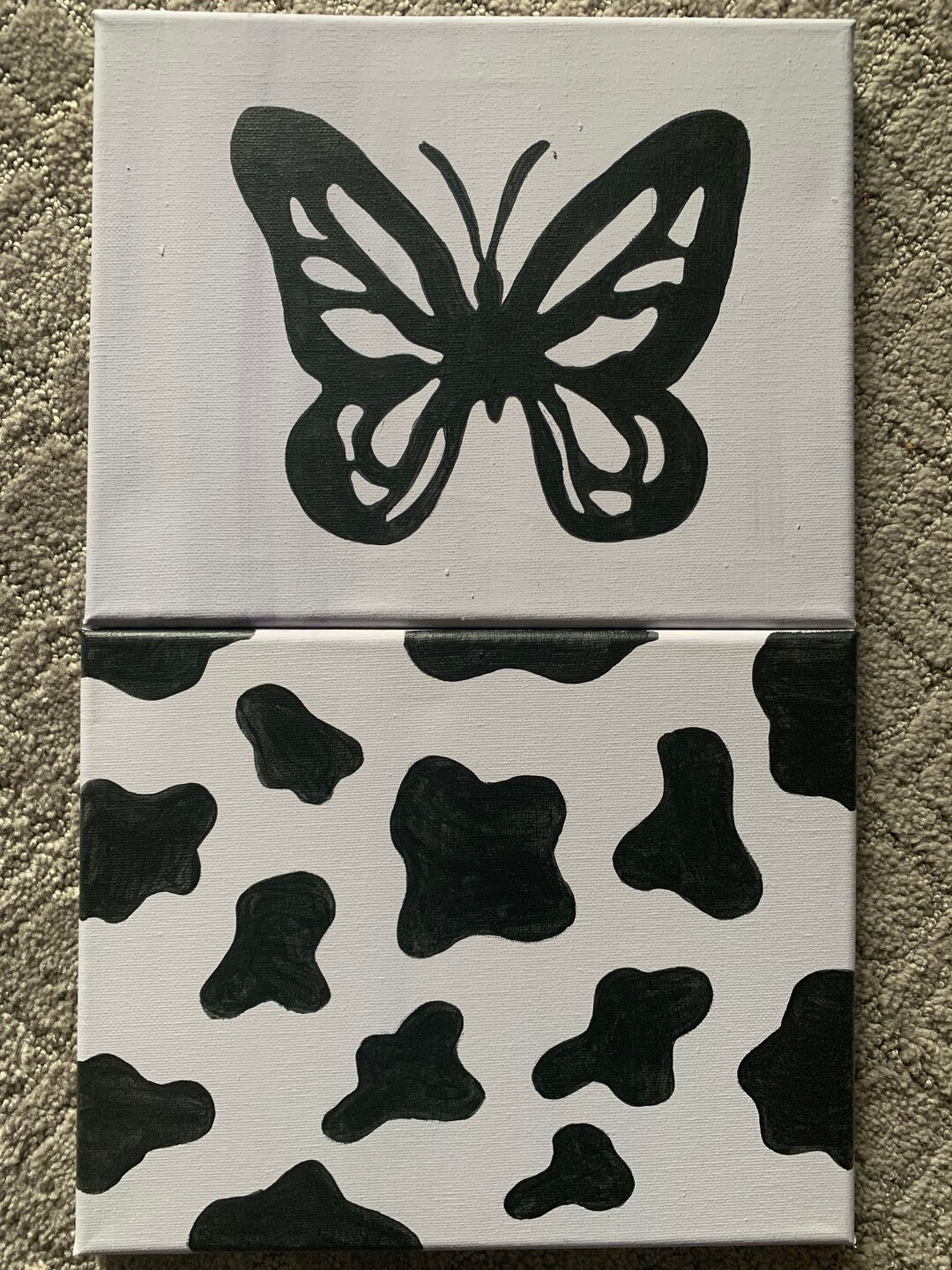 Butterfly and Cow-print Set - Etsy