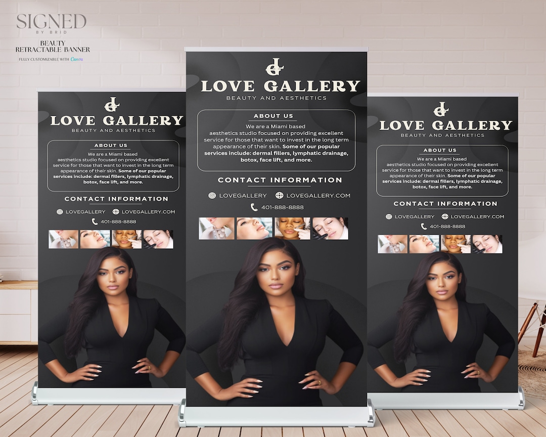 DIY Medspa Retractable Banner Template, Nurse Injector Roll up Banner ...