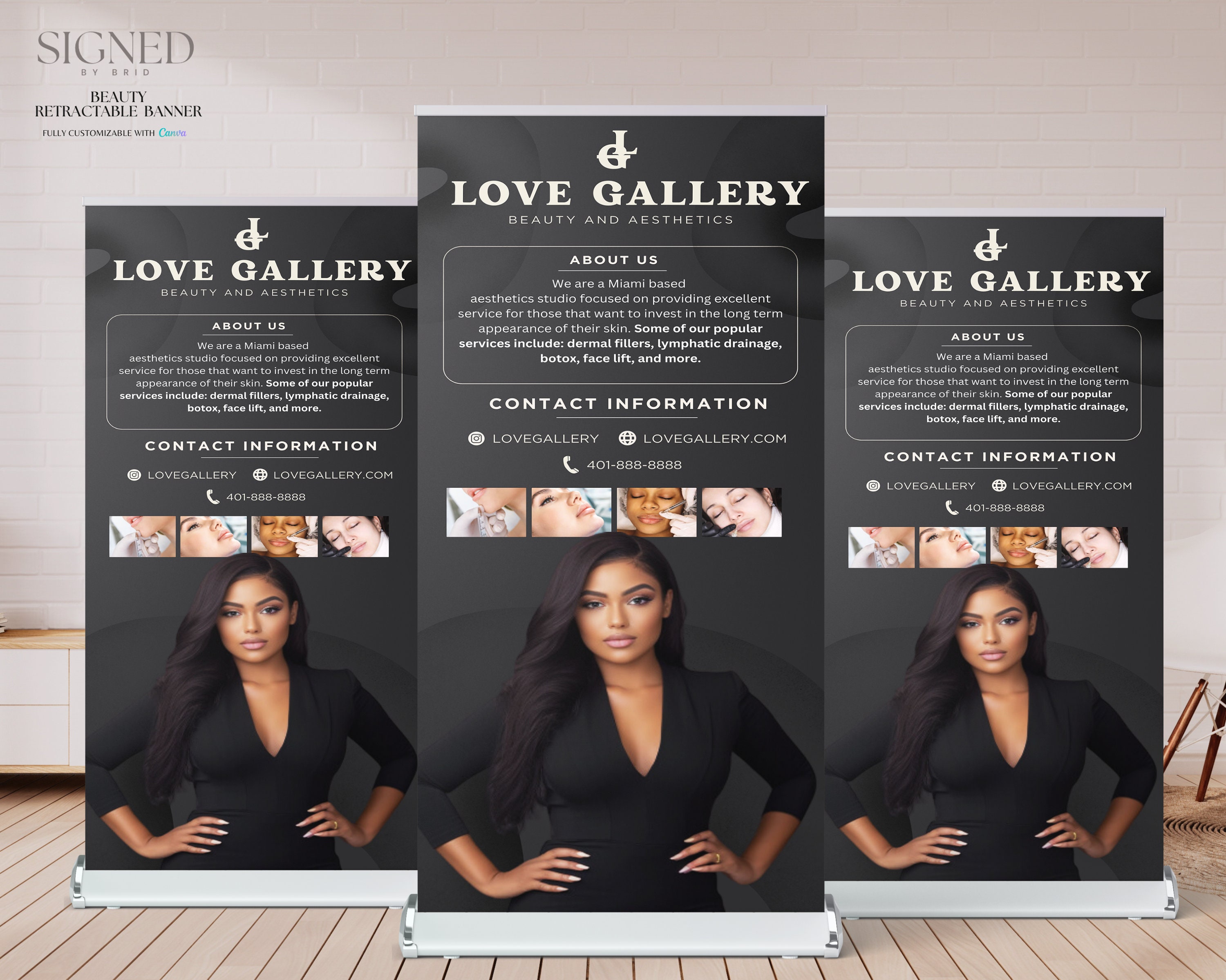 DIY Medspa Retractable Banner Template, Nurse Injector Roll up Banner ...