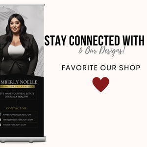 DIY Real Estate Agent Retractable Banner Template, Realtor Roll up ...