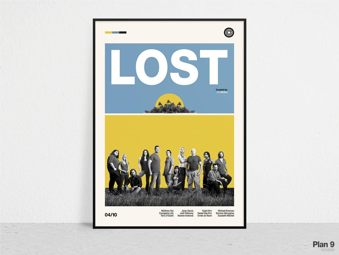 LOST Retro Tv Series Print Modern Vintage Mid Century Modern Minimalist ...