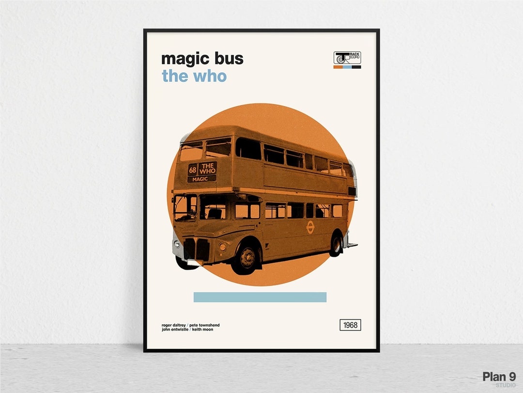 MAGIC BUS the Who Retro Music Print Modern Vintage Mid Century Modern ...