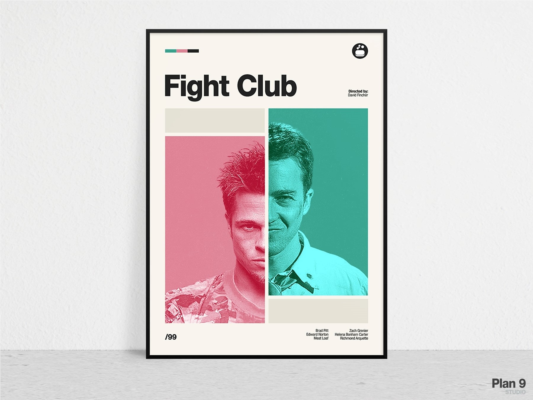 FIGHT CLUB Retro Movie Print Modern Vintage Mid Century - Etsy UK