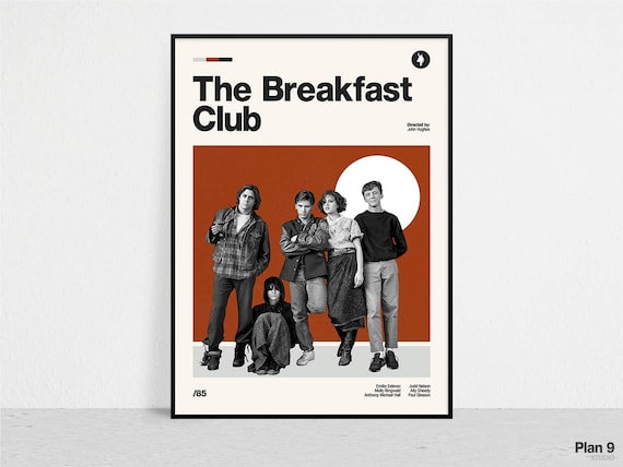 THE BREAKFAST CLUB Retro Movie Print Modern Vintage Mid | Etsy
