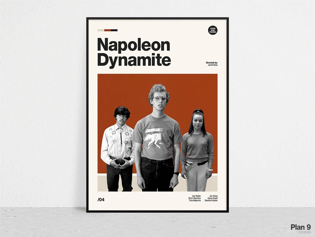 NAPOLEON DYNAMITE Retro Movie Print Modern Vintage Mid Century Modern ...
