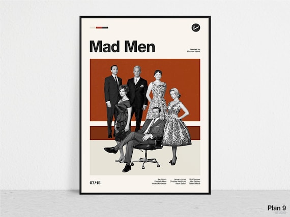 Tv Series Art Retro Tv Series Print Tv Series Poster Minimalist Mid ...