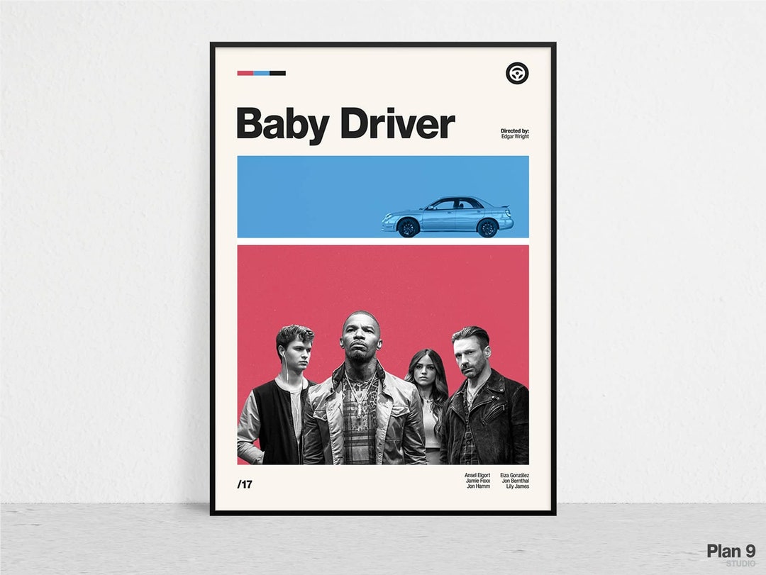 BABY DRIVER Retro Movie Print Modern Vintage Mid Century Modern ...