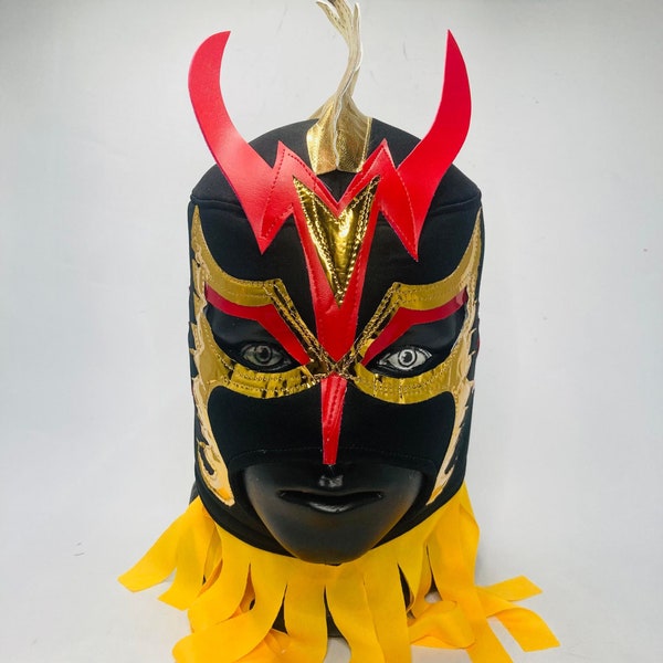 Wrestling Mask Black and Gold - Etsy