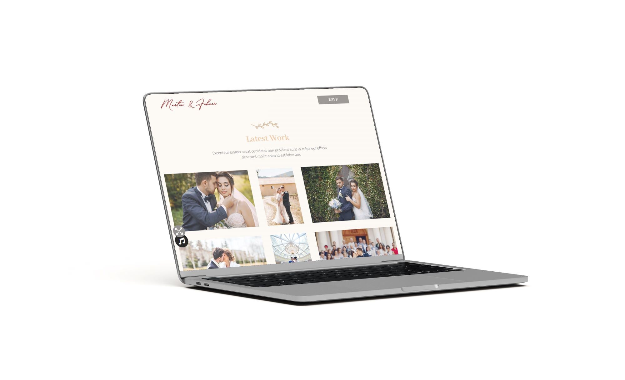 Digital Premium Wedding Invitation, Minimalist Wedding Website, Modern ...