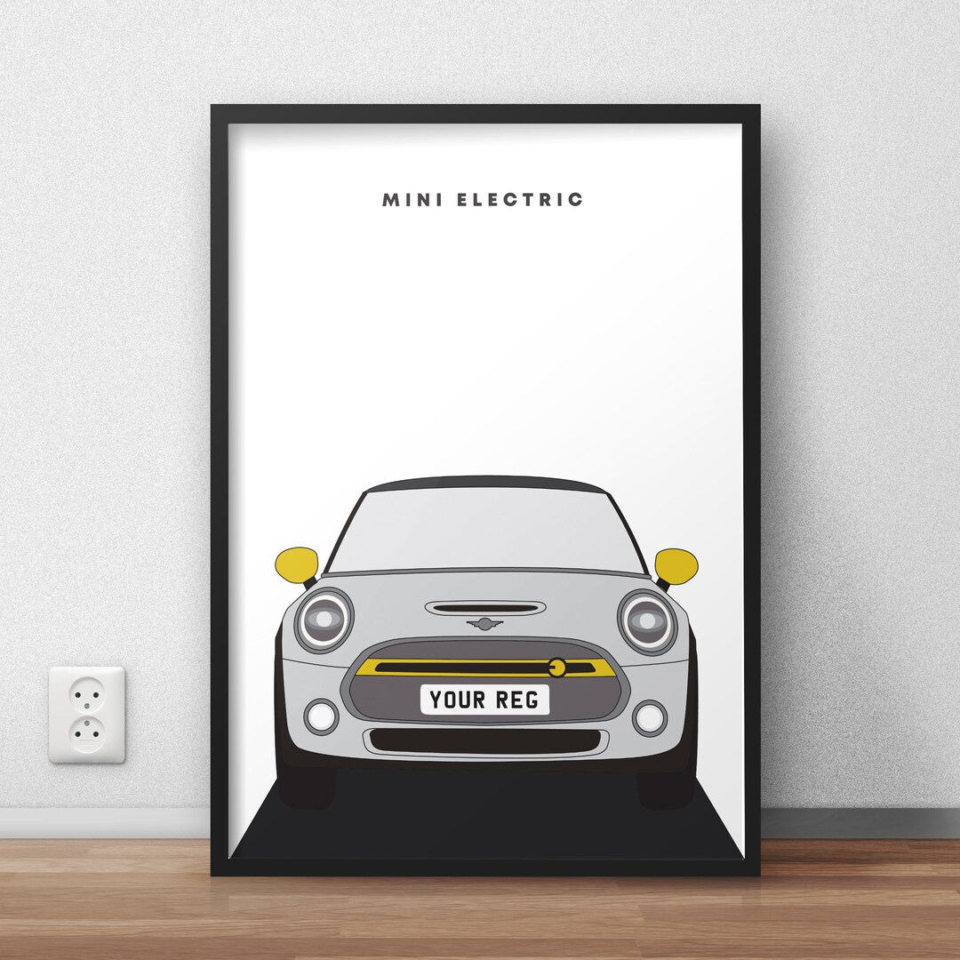 MINI E Print - Electric Car Print - Cool Car Print - Iconic Car ...