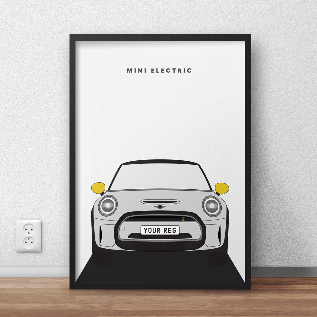 MINI E 2021 Print - Electric Car Print - Cool Car Print - Iconic Car ...