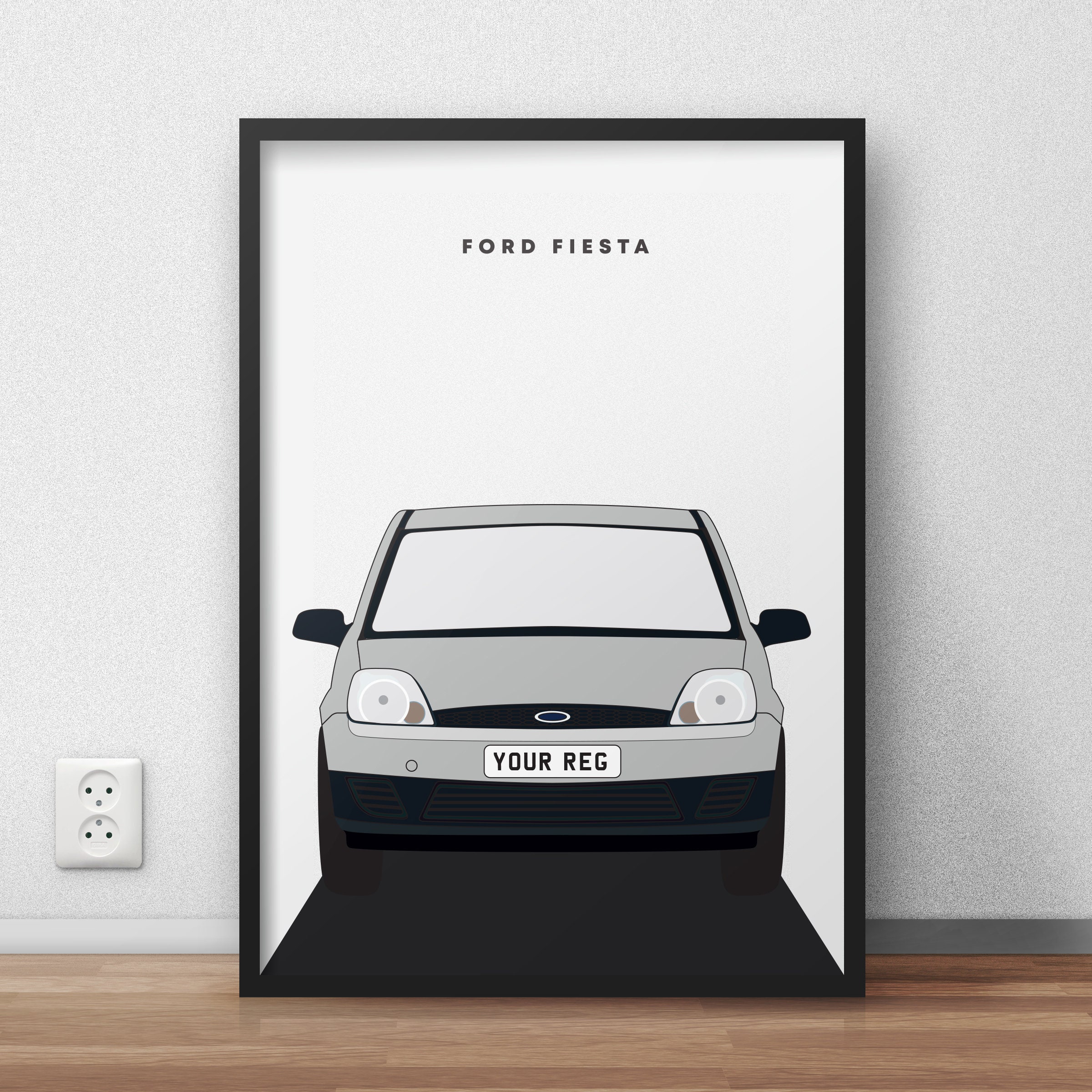 Ford Fiesta Mk5 Print - Car Print - Digital Art - Car Illustration ...