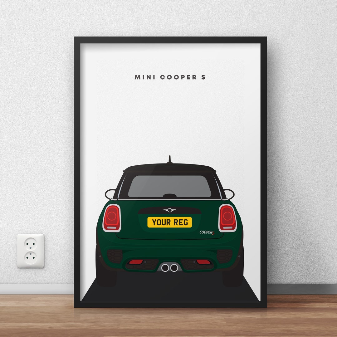 Mini Cooper Rear Print - Car Print - Cool Car Print - Iconic Car ...