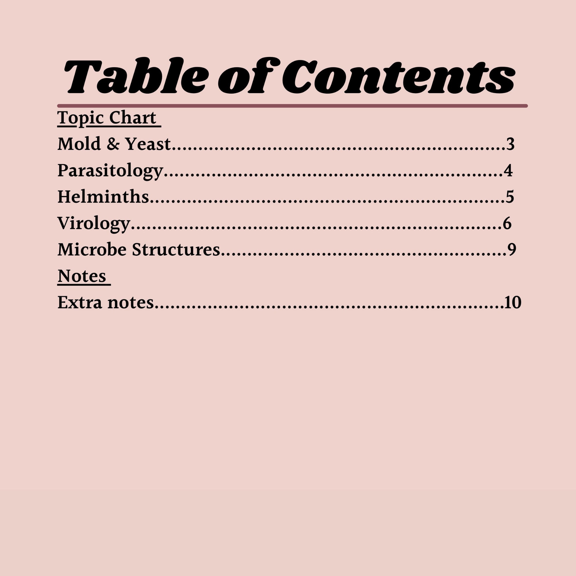 Microbiology | Notes & Charts - Etsy