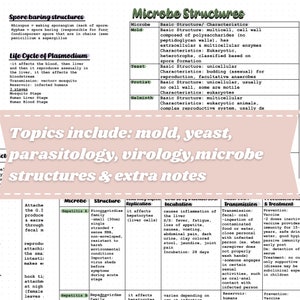 Microbiology | Notes & Charts - Etsy