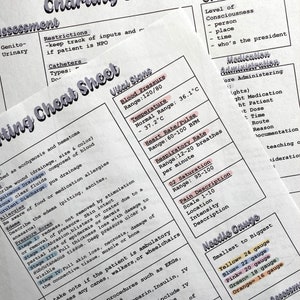 Charting Cheat Sheet - Etsy UK