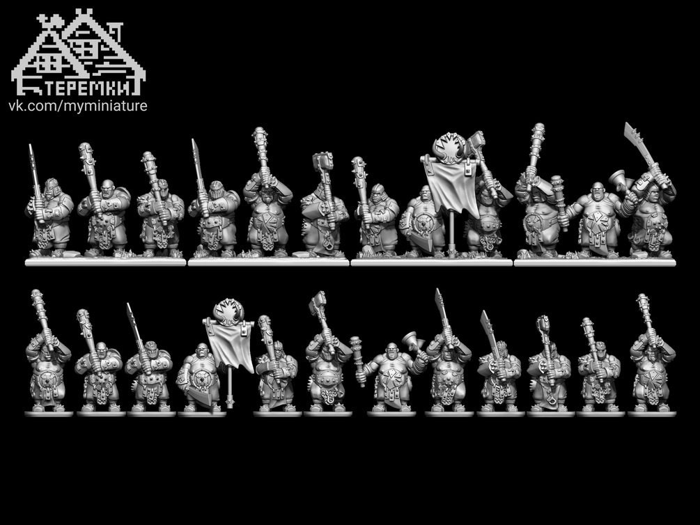 Ogres - 2K Army - Teremki Studios - Warmaster 10mm - 3D Printed - Etsy UK
