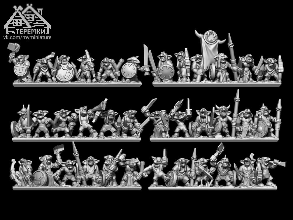 Ogres - 2K Army - Teremki Studios - Warmaster 10mm - 3D Printed - Etsy UK