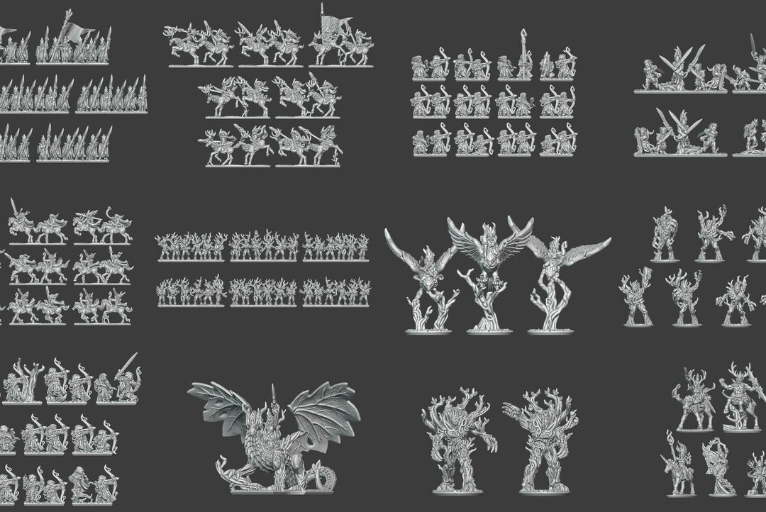 Warmaster - Wood Elf 2K Army - 10mm - Etsy