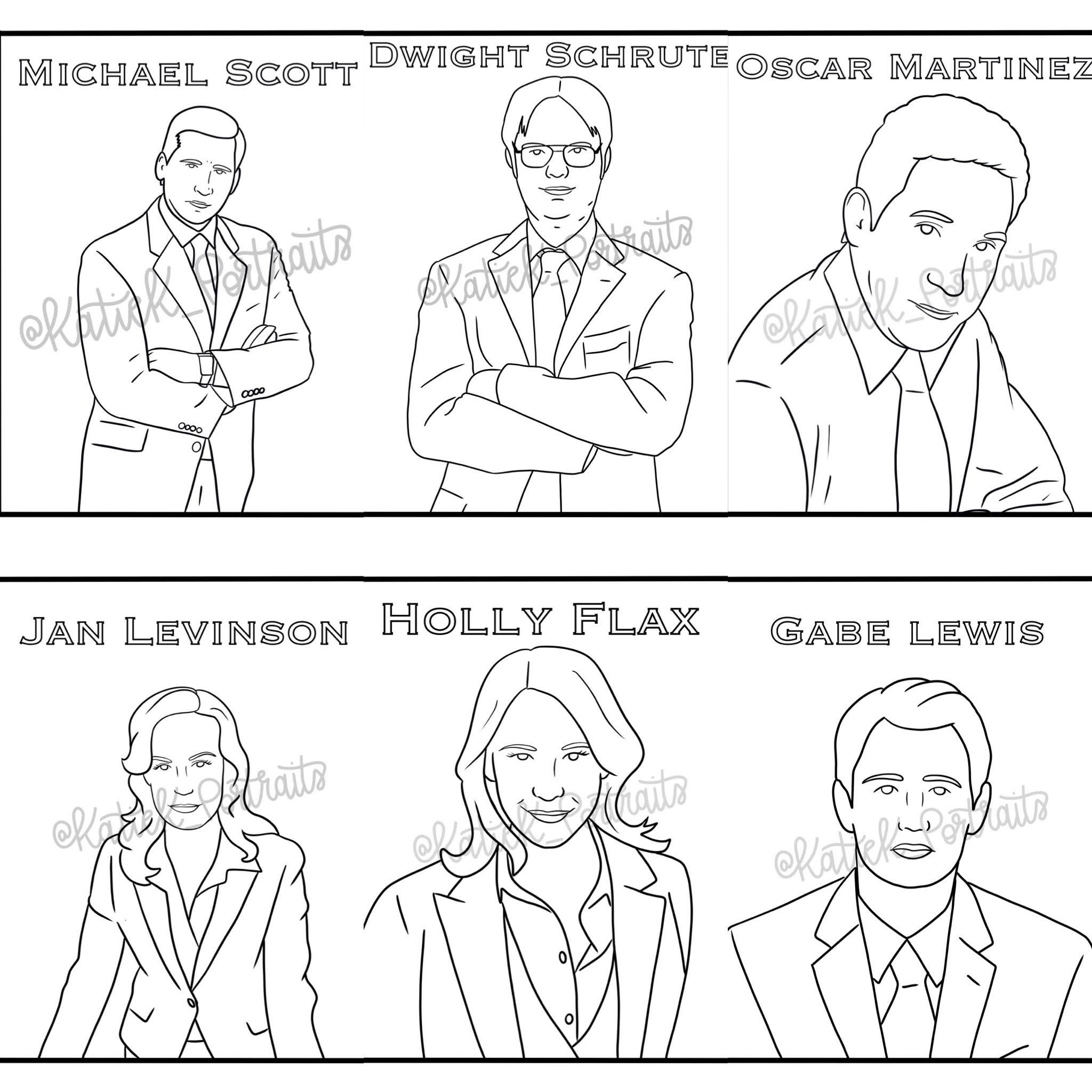 The Office Coloring Book the Office Digital File the Office - Etsy