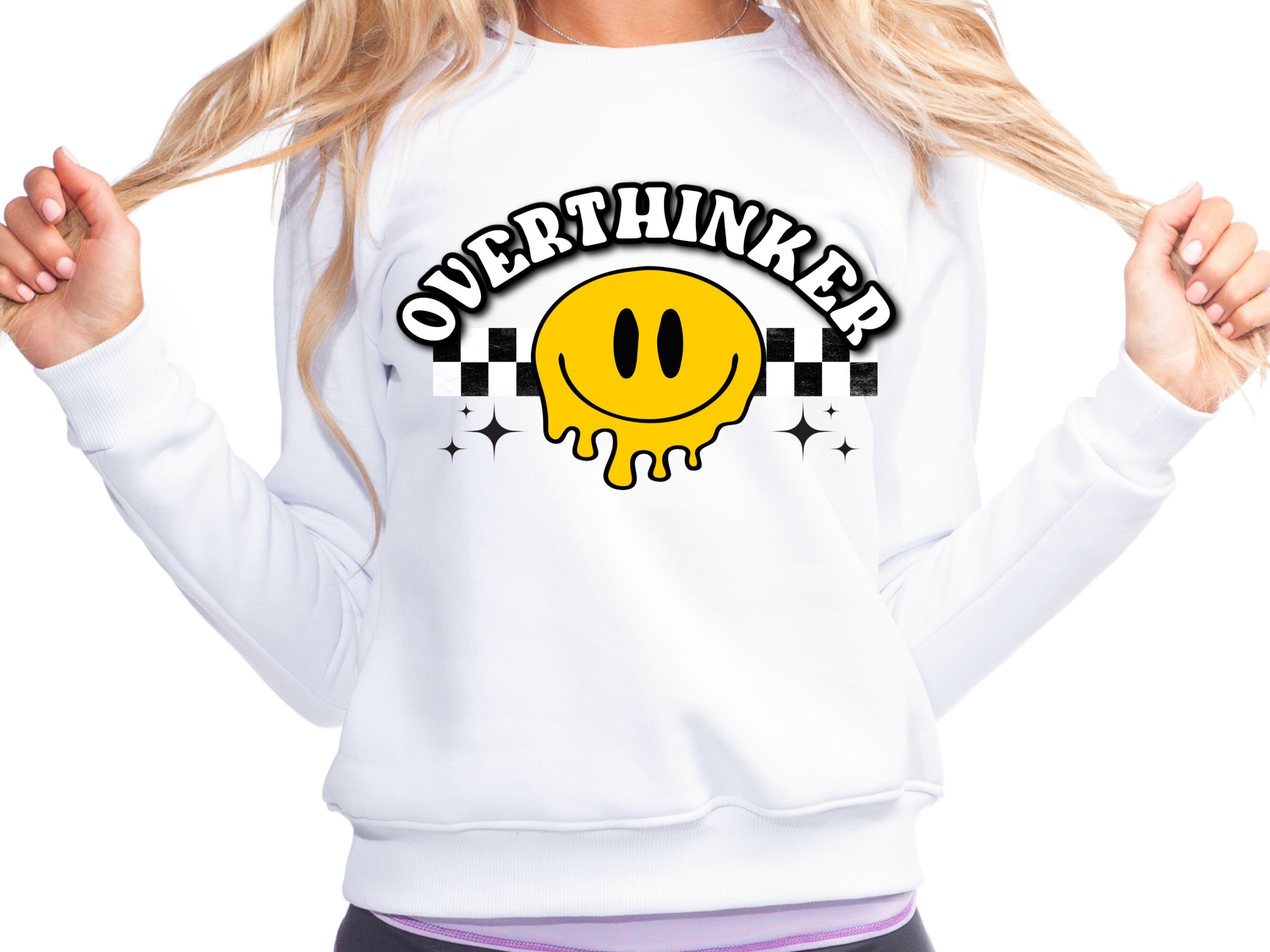 Overthinker PNG, Mental Health Shirt Design, Anxiety Shirt, Dripping ...