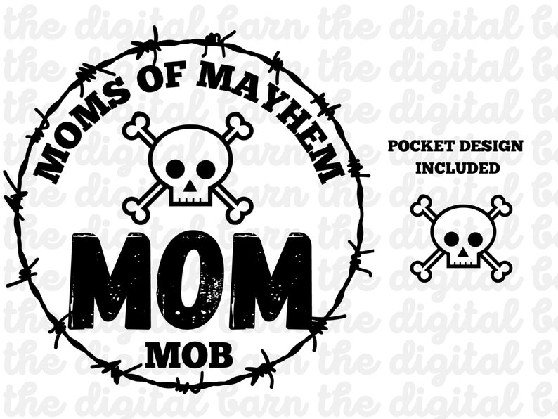 Moms of Mayhem PNG Mom Mob Sublimation Grunge Mama Digital - Etsy
