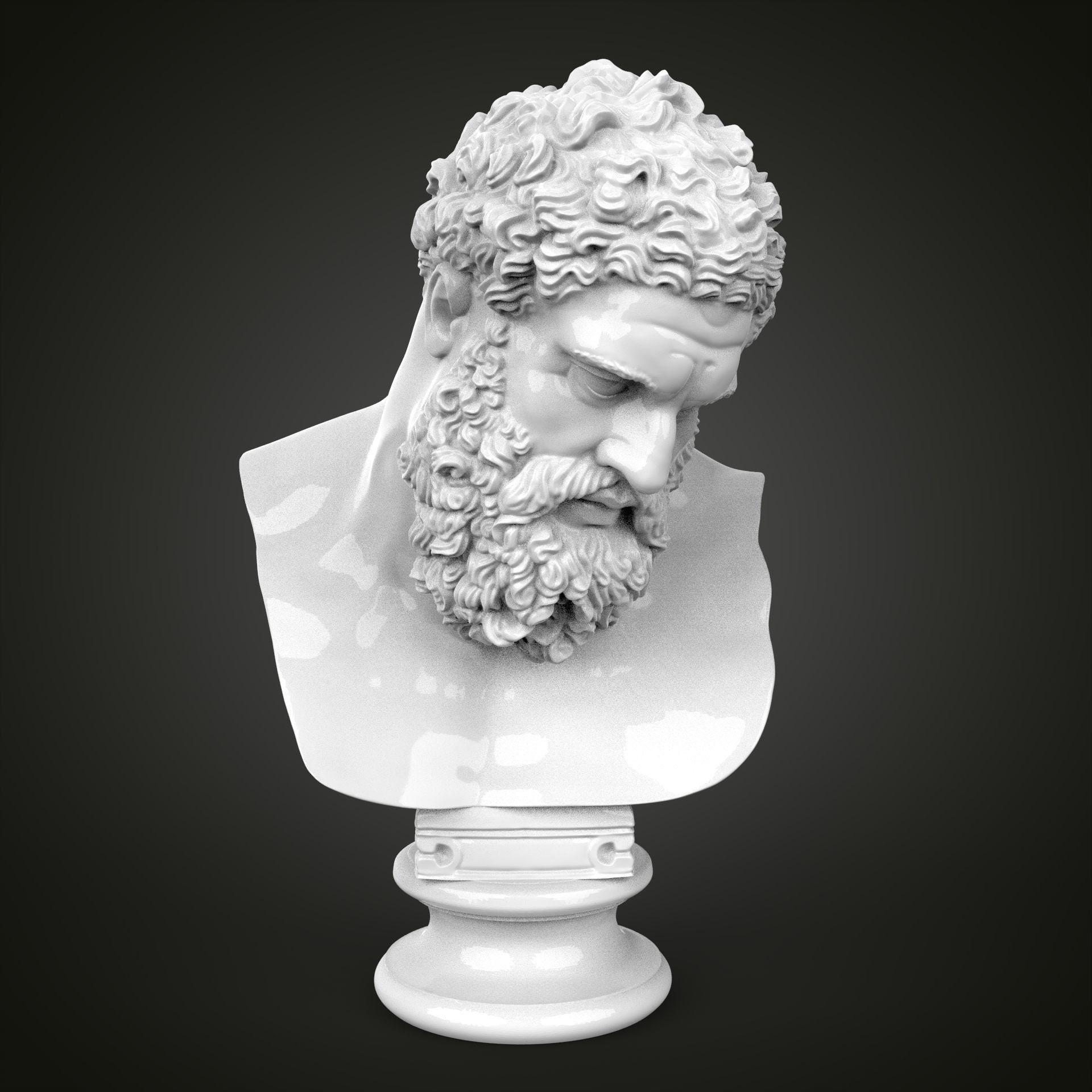 Hercules Bust Sculpture Mythology Inspired 3D Printed - Etsy