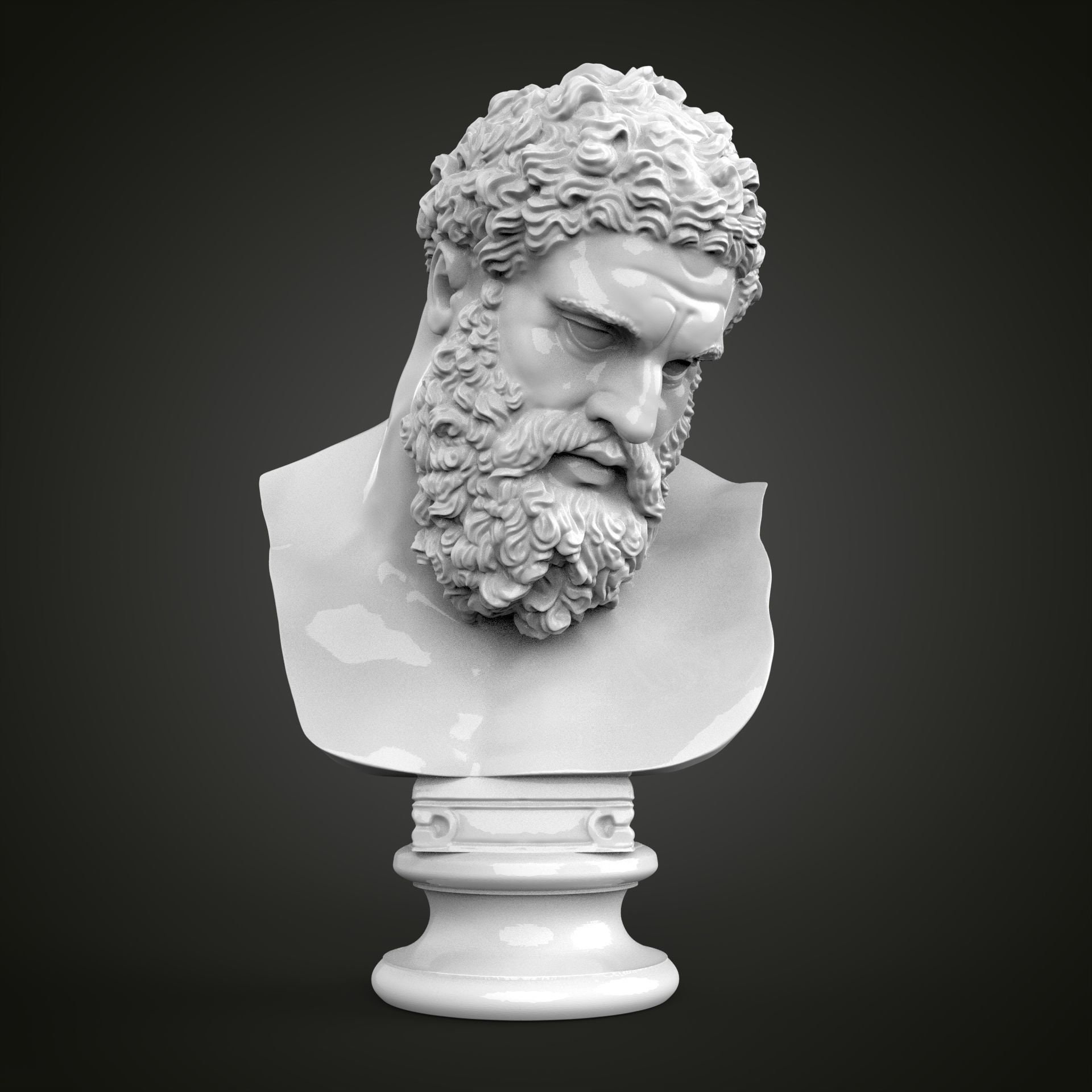Hercules Bust Sculpture Mythology Inspired 3D Printed - Etsy