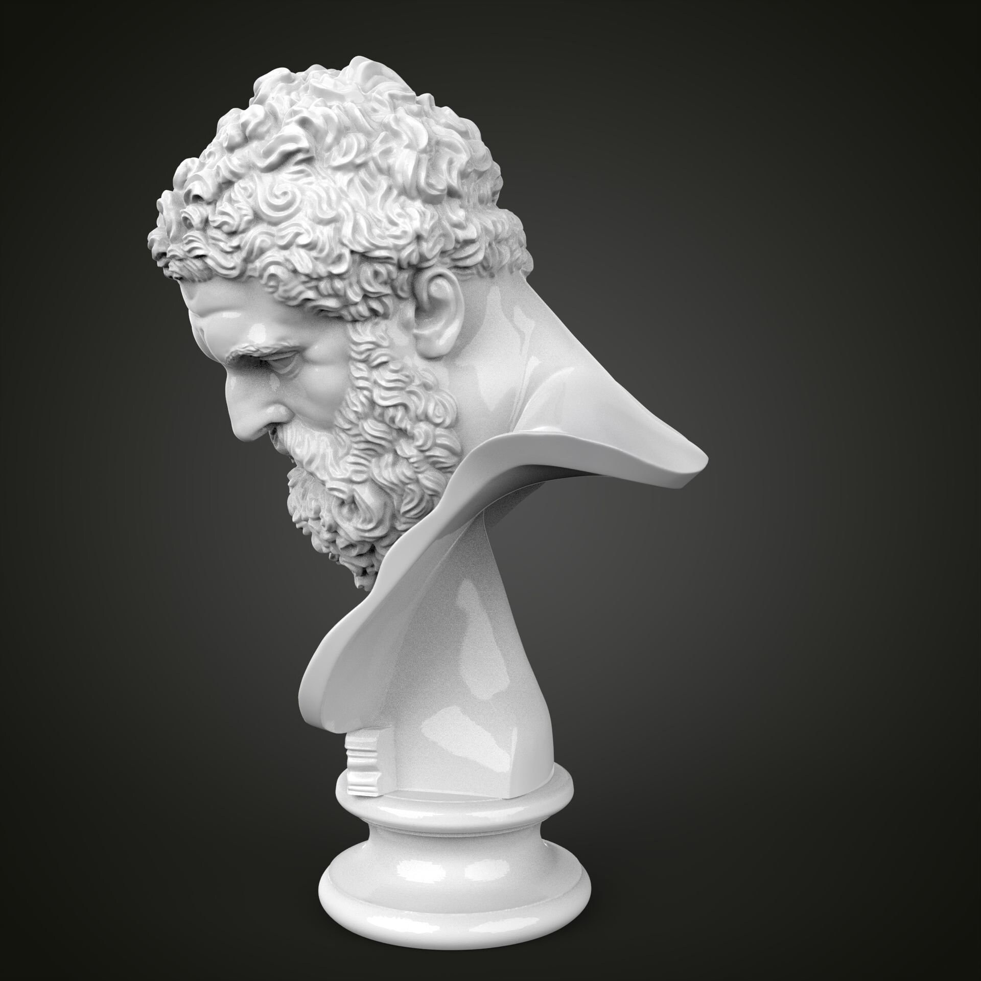 Hercules Bust Sculpture Mythology Inspired 3D Printed - Etsy