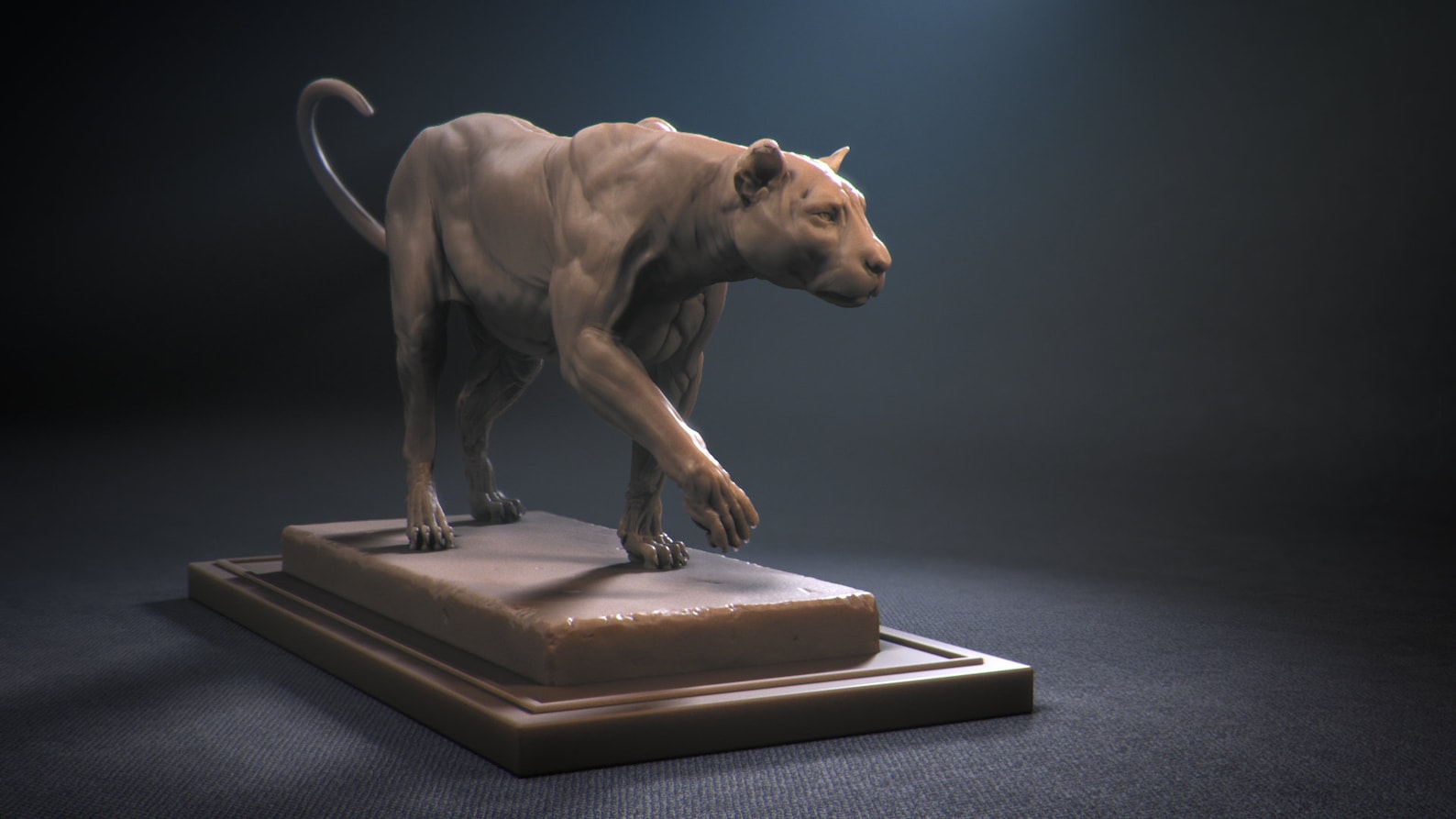 Unique 3D Printed Leopard Anatomy Sculpture: Half Leopard, Half Leopard ...