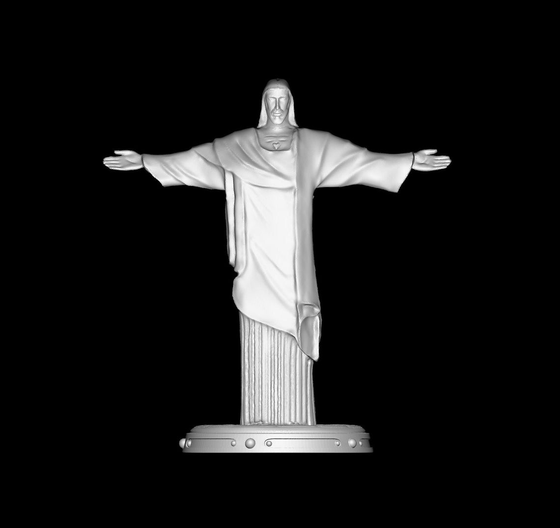 Stunning 3D Printed Jesus Christ Statue Inspired by Christ the Redeemer ...