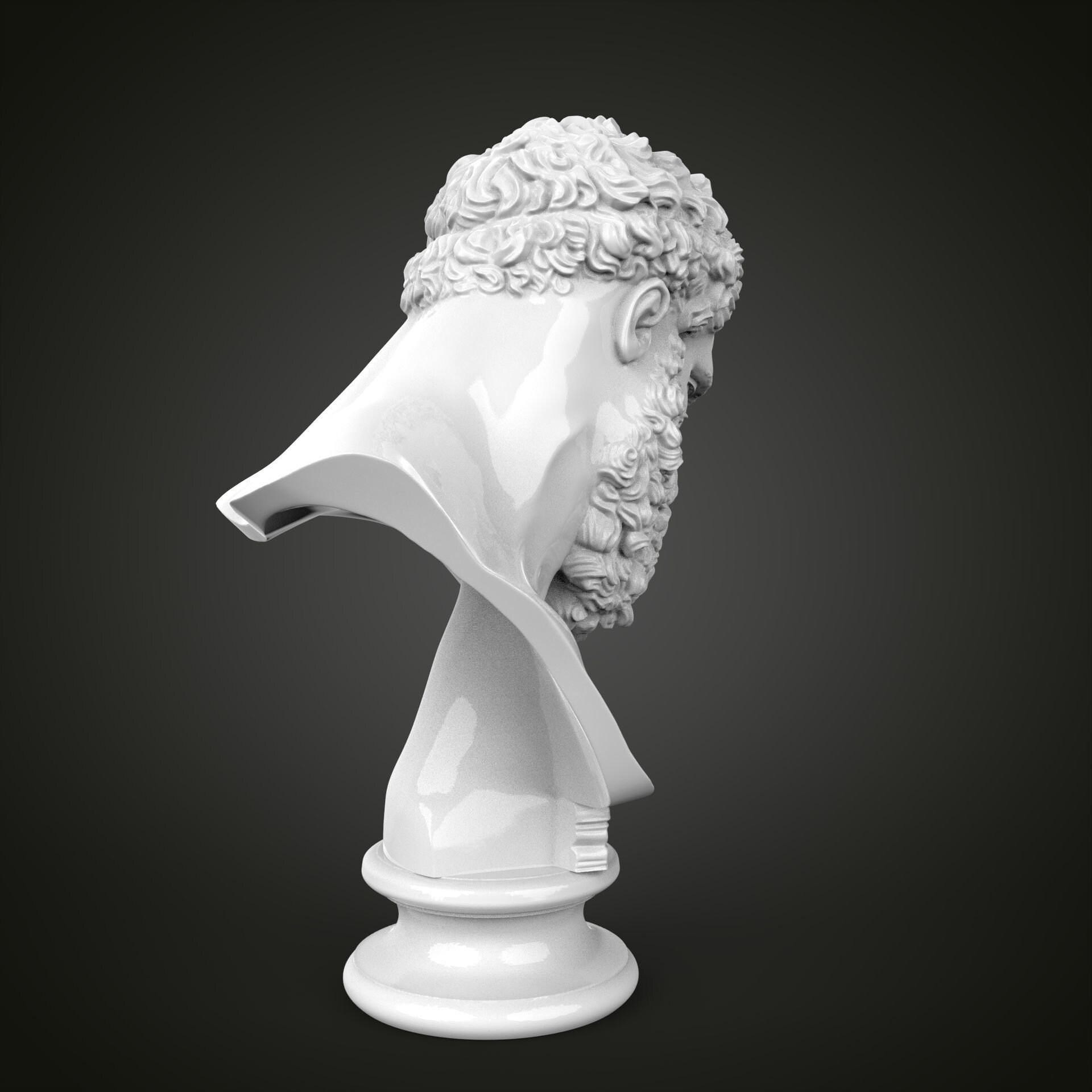 Hercules Bust Sculpture Mythology Inspired 3D Printed - Etsy