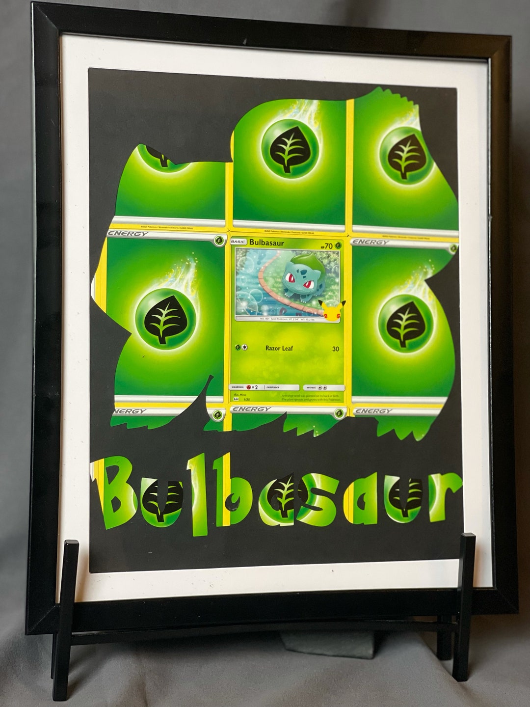 Pokémon Card Silhouette Bulbasaur - Etsy