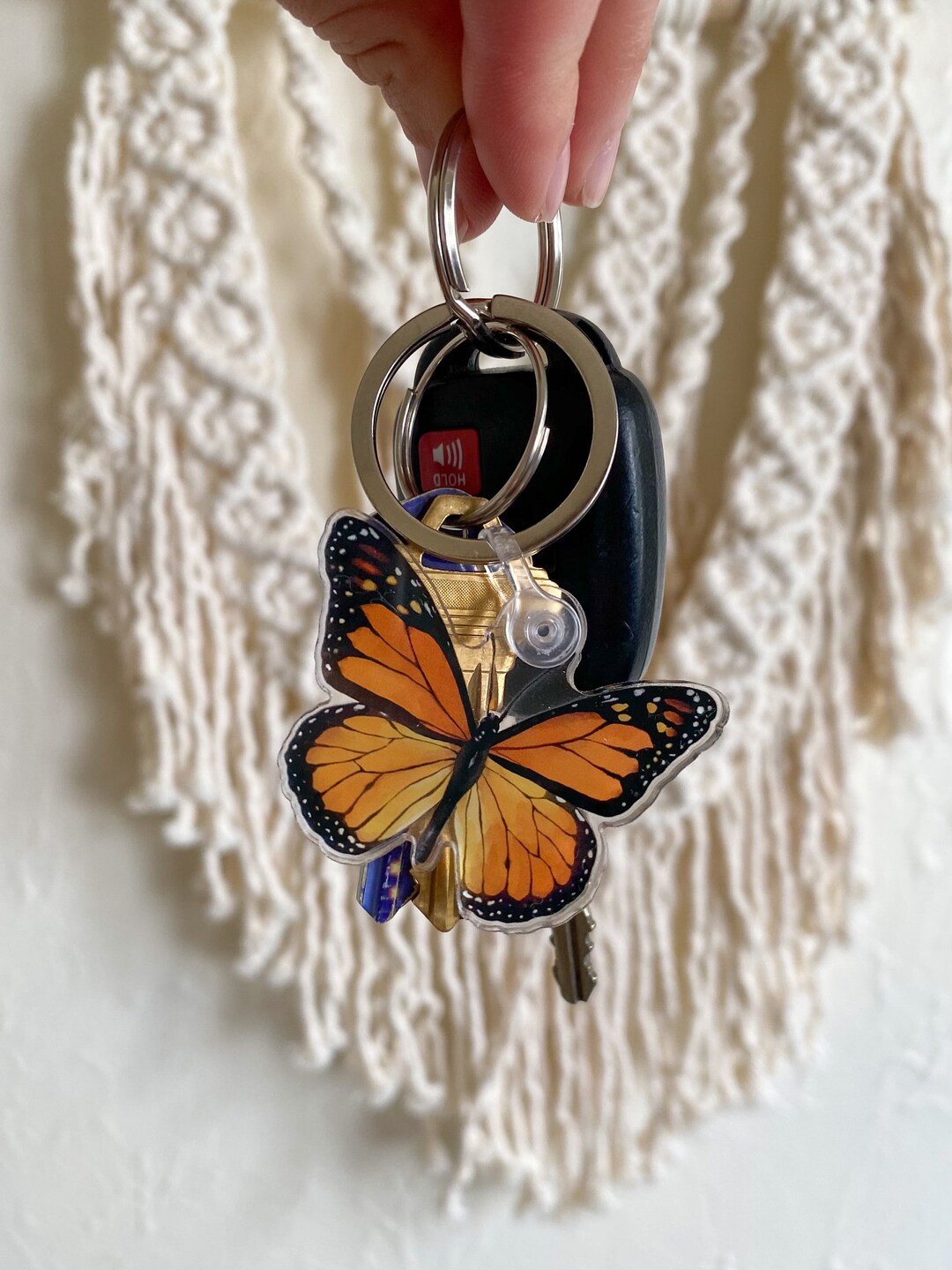 Monarch Butterfly Keychain Cute Popular Butterfly Keychain - Etsy