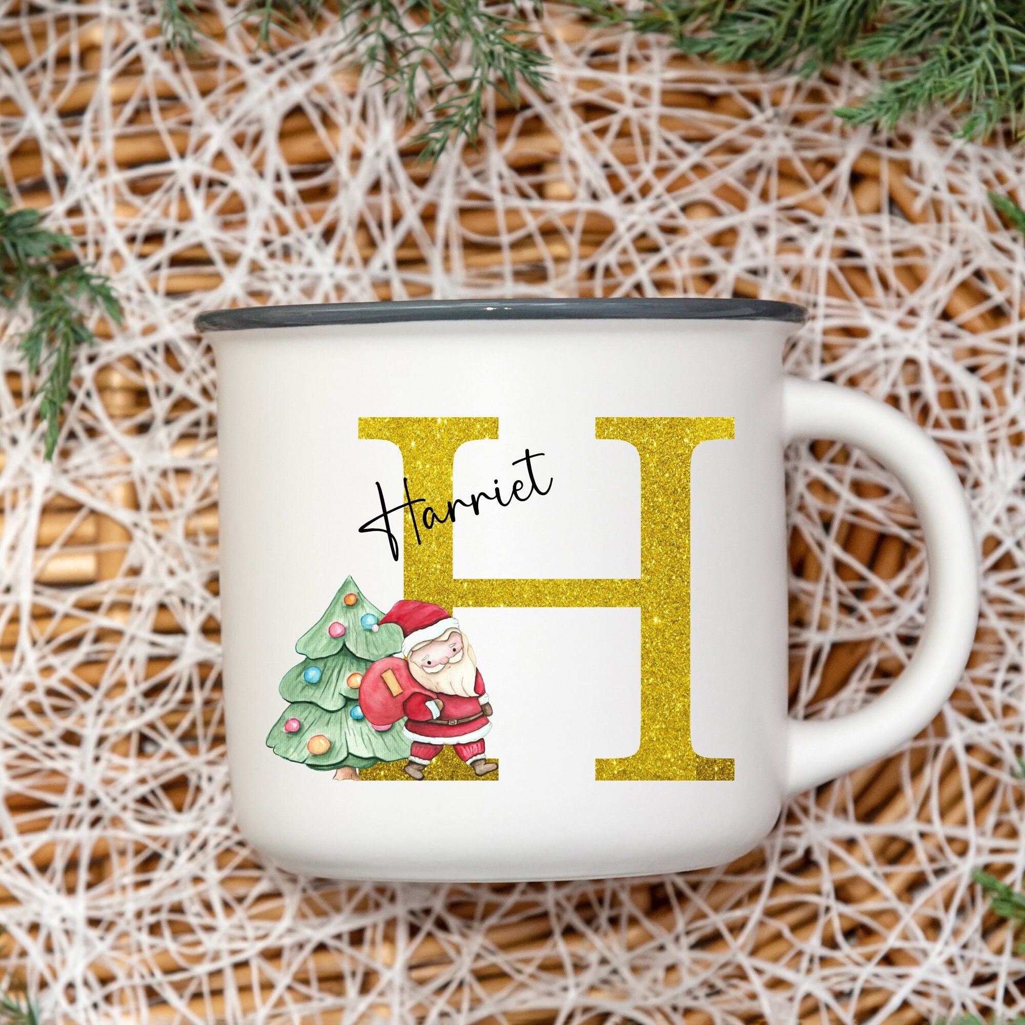 Full Santa Christmas Alphabet Clipart 26 Letters A-Z DIGITAL DOWNLOAD ...