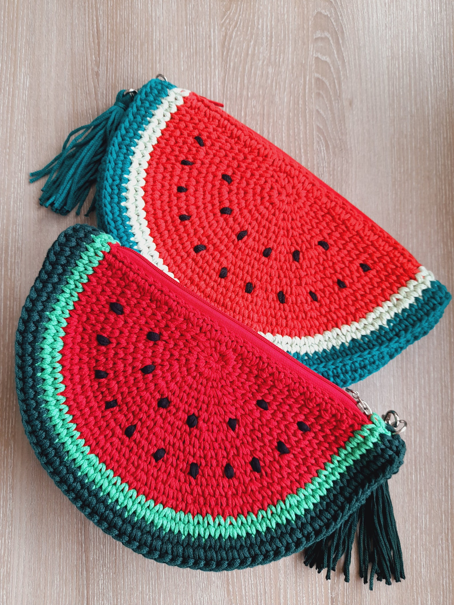 Watermelon Pattern Knit Bag Crochet Bag Tutorial Zipper Crochet Knit ...