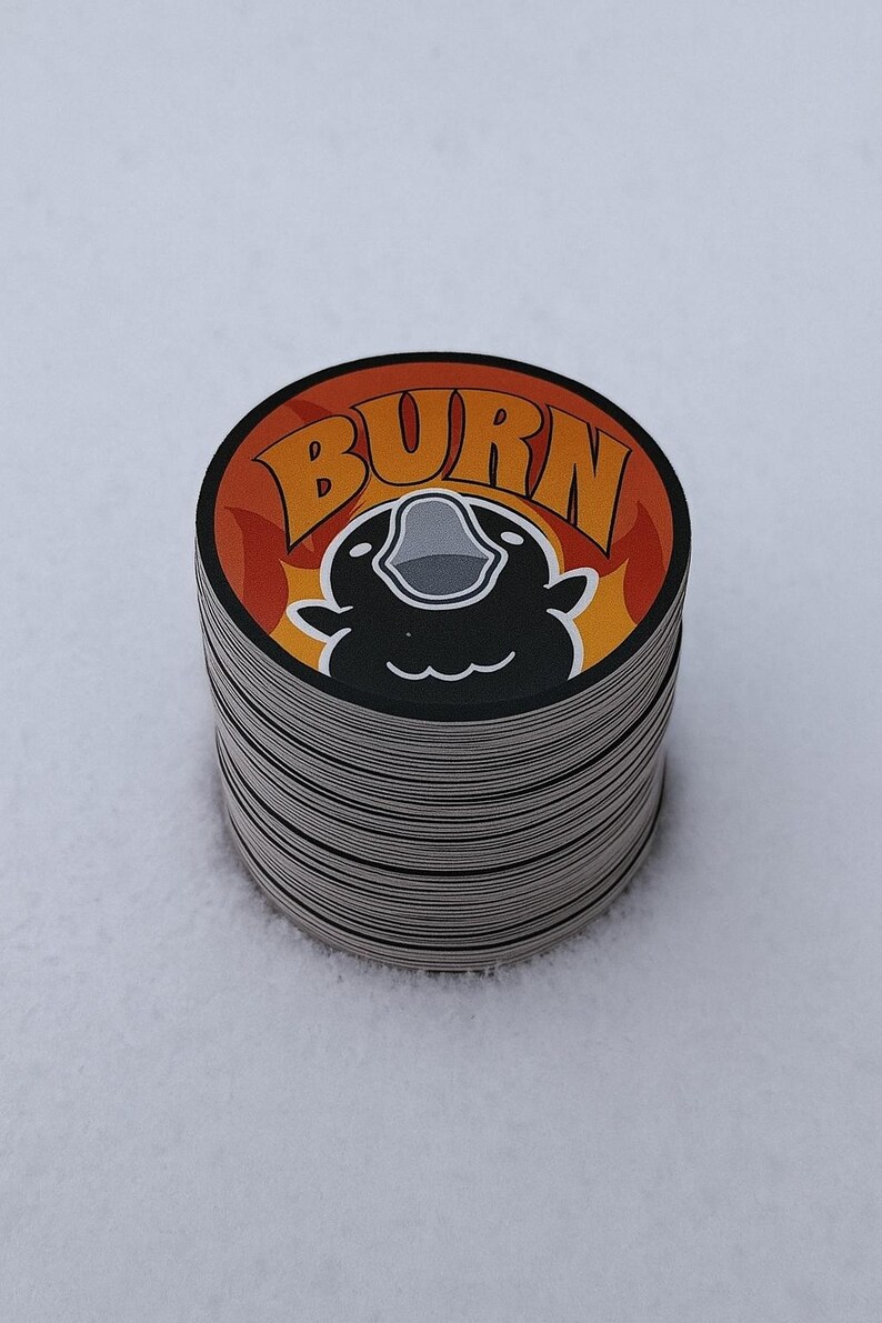 Flaming Duck Aesthetic Sticker- Funny Fire Duck Meme Vinyl Sticker - Etsy