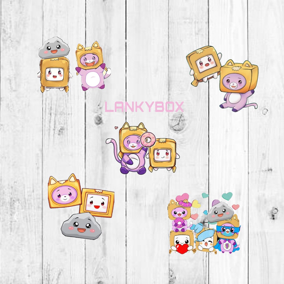 Lanky Box PNG Digital Downloads Lanky Box Foxy and Boxy | Etsy