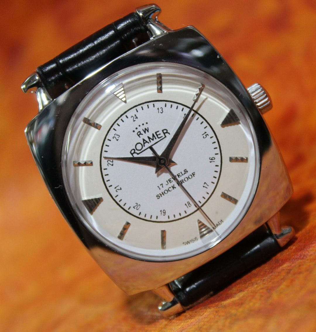 Antique Vintage Roamer Swiss Made FHF ST96 17 Jewels Hand Winding ...