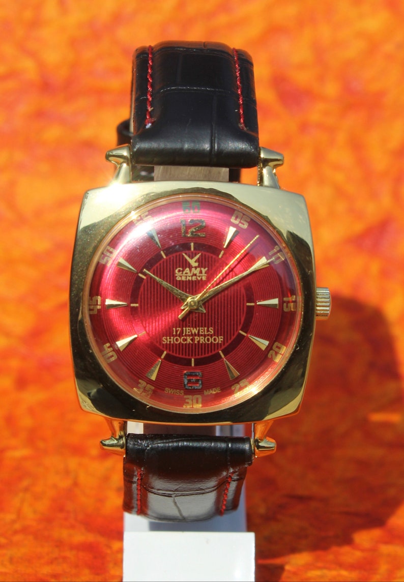 Antique Vintage Camy Geneva 1980s Swiss Made Watch FHF ST96 17 Jewels ...