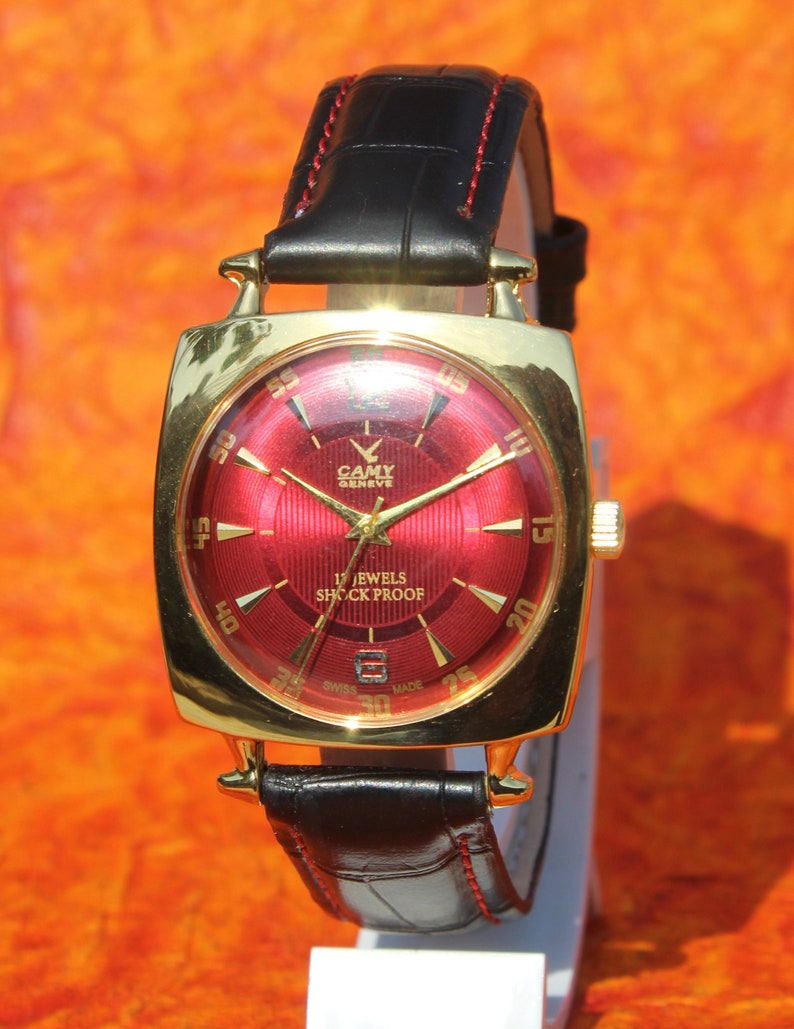 Antique Vintage Camy Geneva 1980s Swiss Made Watch FHF ST96 17 Jewels ...